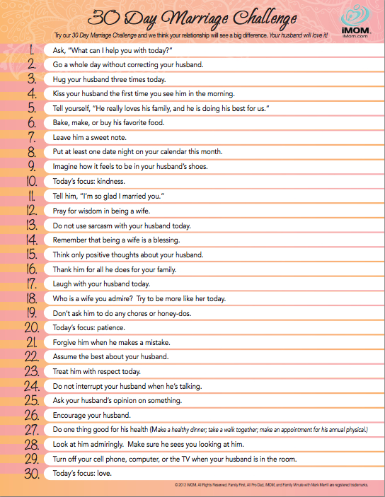30 Day Marriage Challenge - Bible Book Club