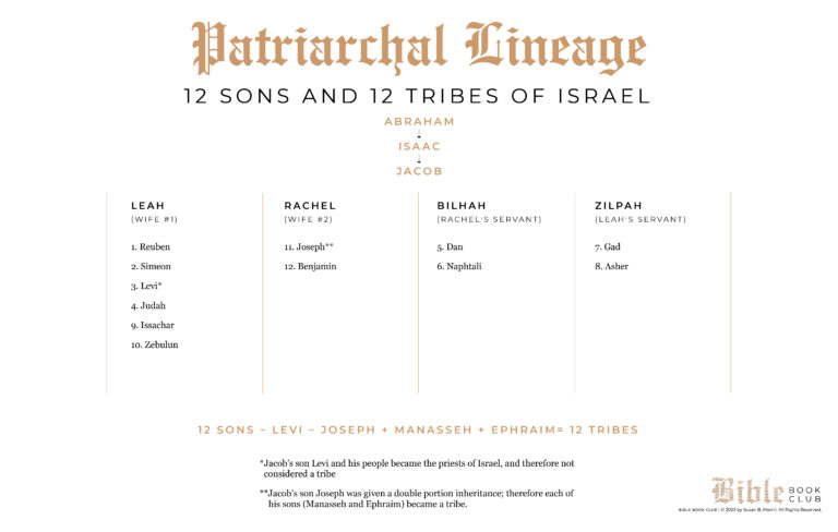 Patriarchal Lineage:12 Sons and 12 Tribes of Israel - Susan Merrill