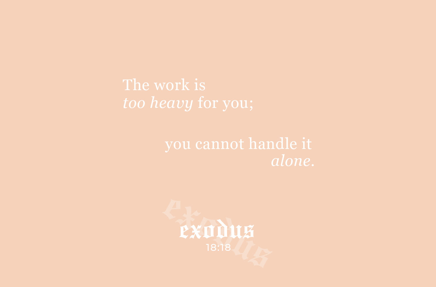 Exodus 17-18: Moses Battles Fatigue - Susan Merrill
