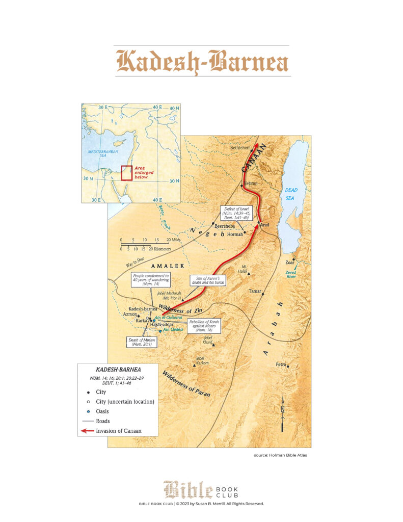 Kadesh-Barnea Map - Bible Book Club